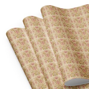 Earthy Floral Wrapping Paper | Spring & Summer Design in Pinks Greens ...