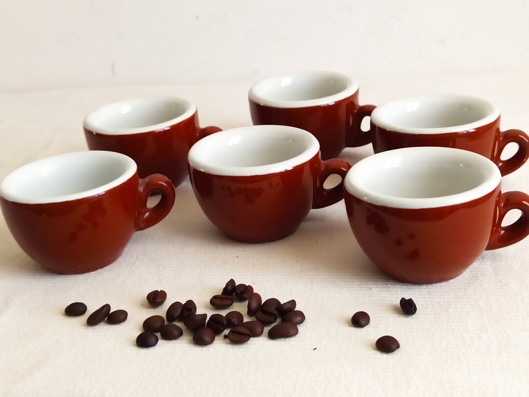 Nuova Point, Set of 6 Thick Vintage Espresso Cups, Italy 1980s ...