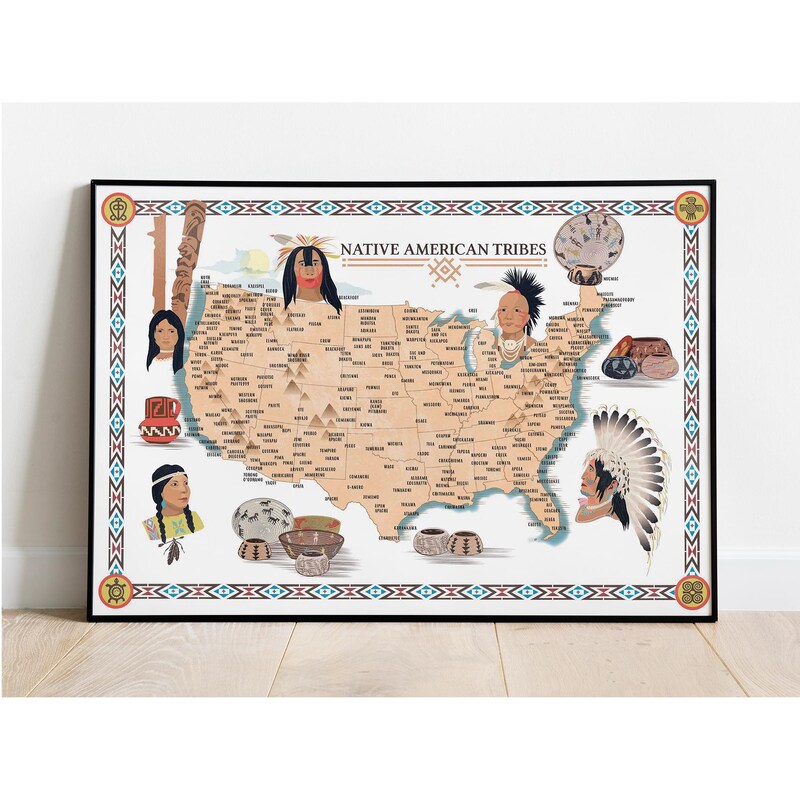 Native American Map - Etsy