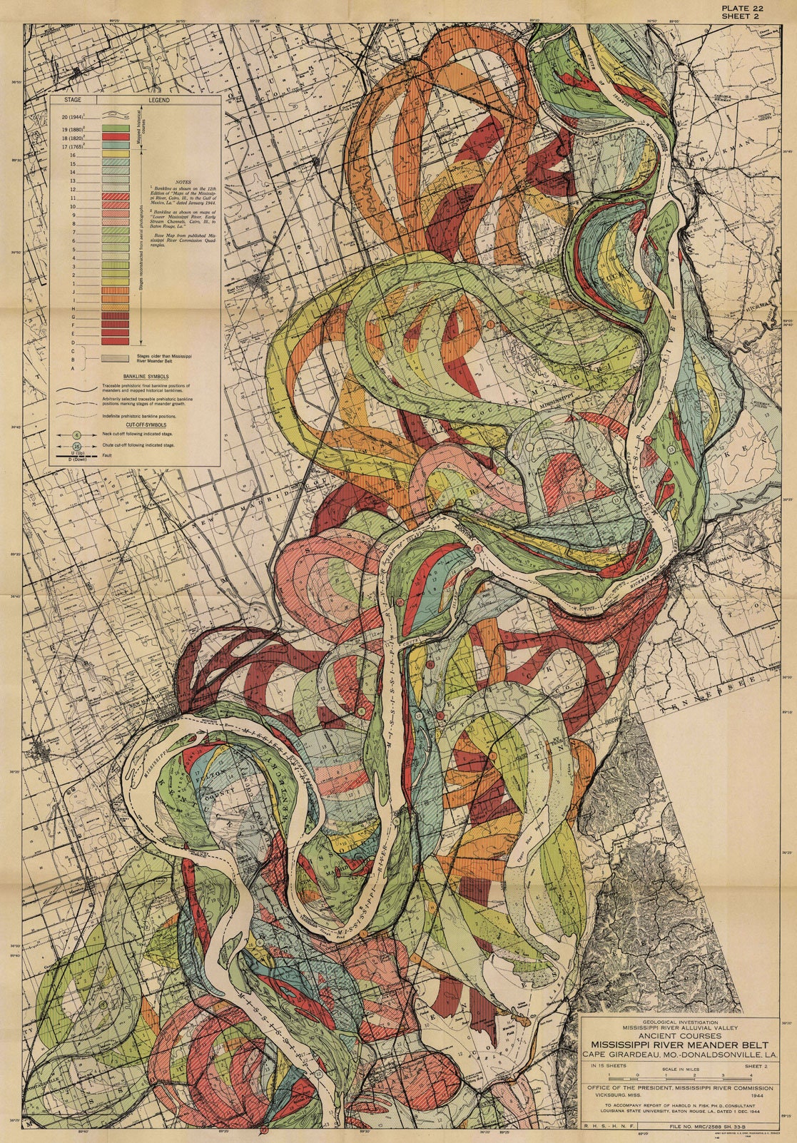 Sheet 2 Harold Fisk Mississippi River Meander Belt Alluvial - Etsy