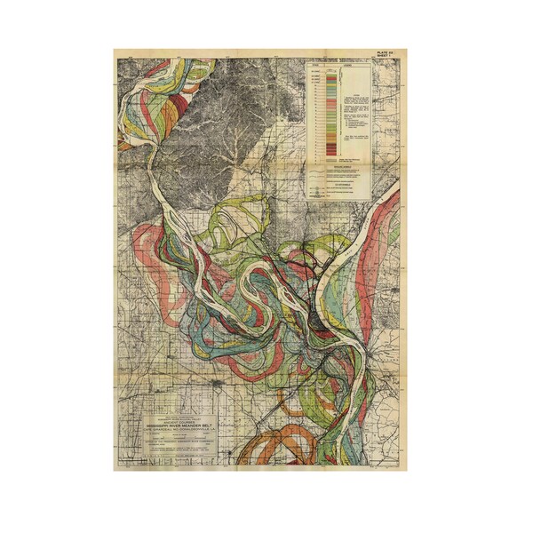 Harold Fisk Map - Etsy