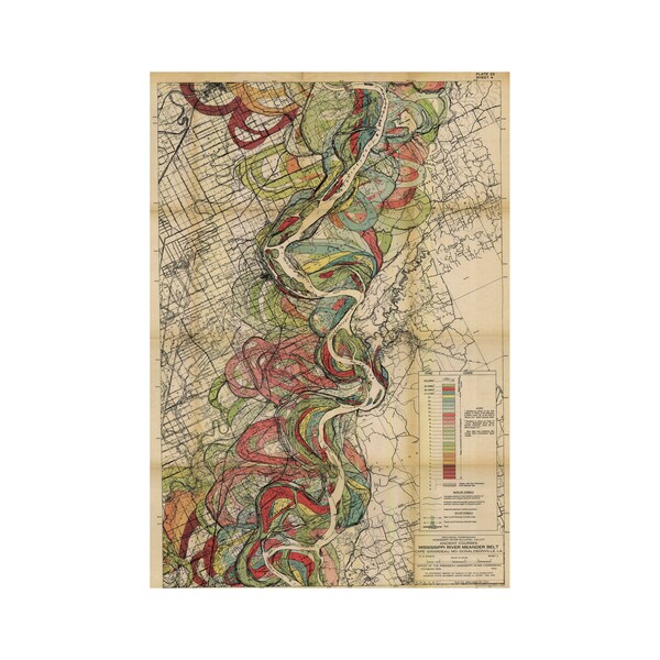 Harold Fisk Map - Etsy