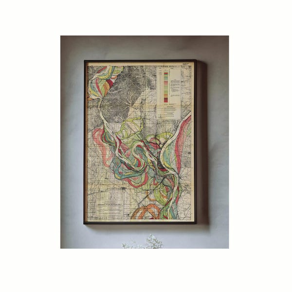 Harold Fisk Map - Etsy