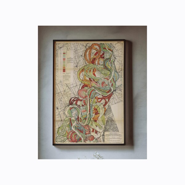 Harold Fisk Map - Etsy