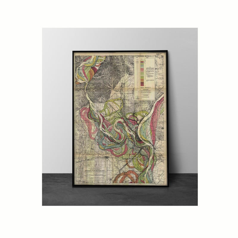 Harold Fisk Map - Etsy