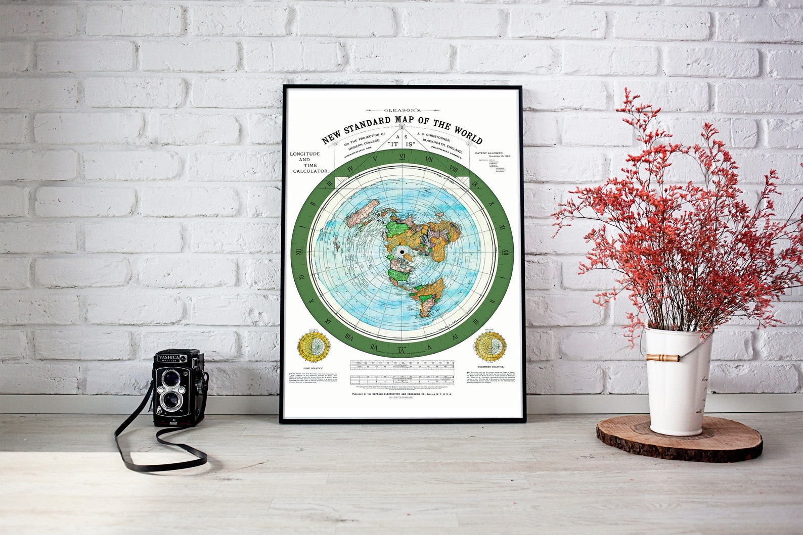 Alexander Gleason's New Standard Map of the World 1892 | Etsy