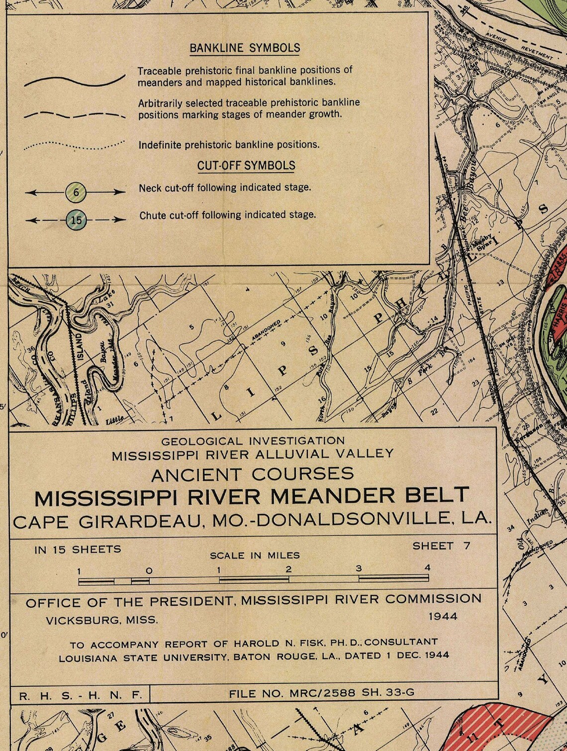 Sheet 7 Harold Fisk Mississippi River Meander Belt Alluvial Valley ...