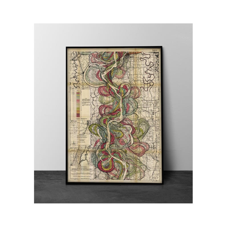 Harold Fisk Map - Etsy