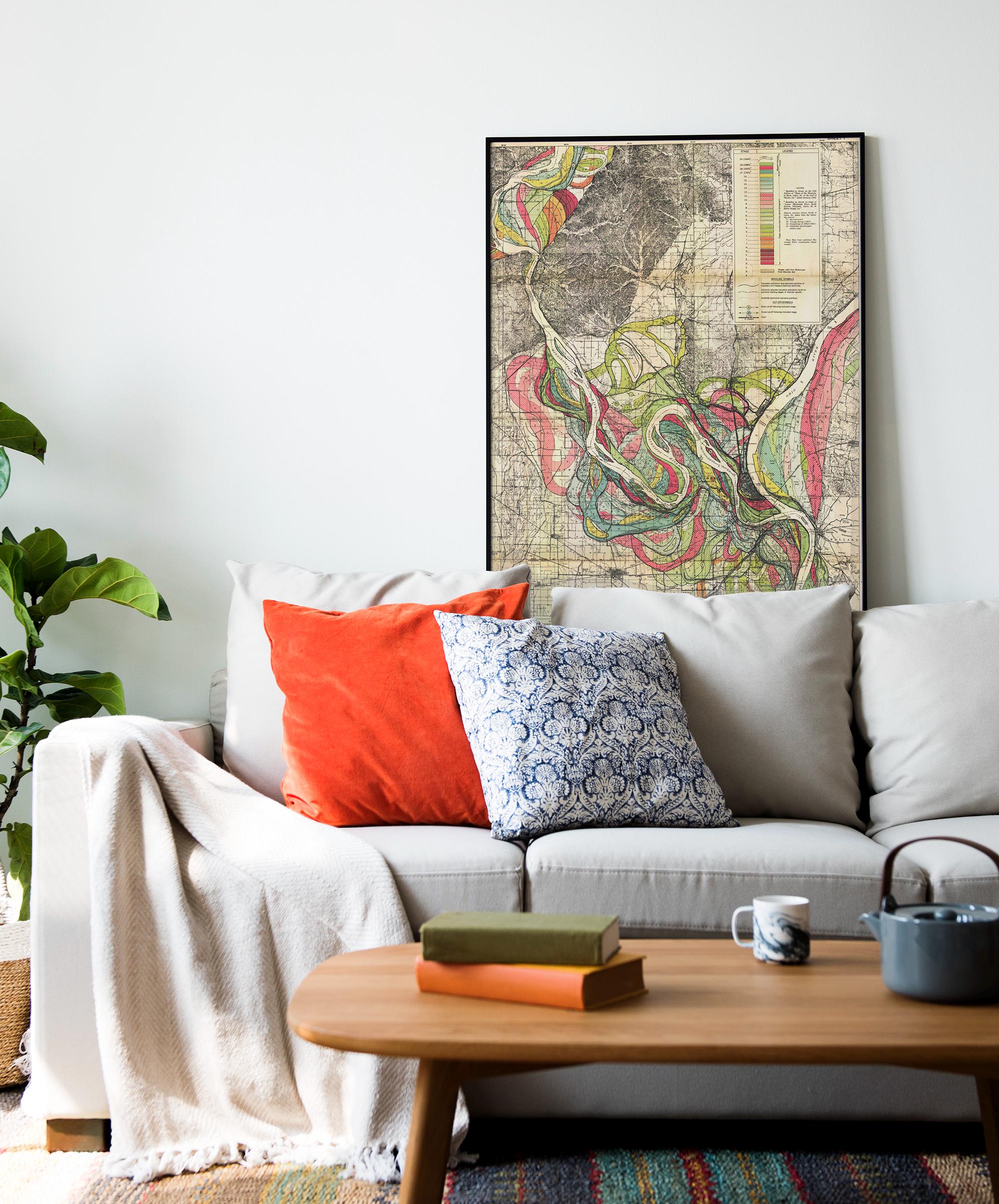 Sheet 1 - Harold Fisk Mississippi River Map Wall Art Poster - Unframed ...