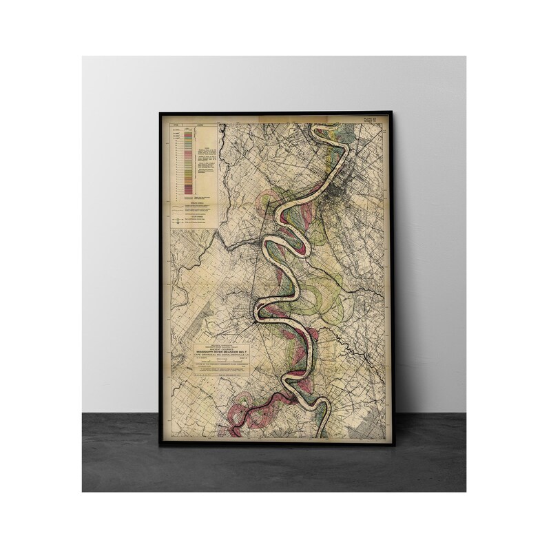 Harold Fisk Map - Etsy