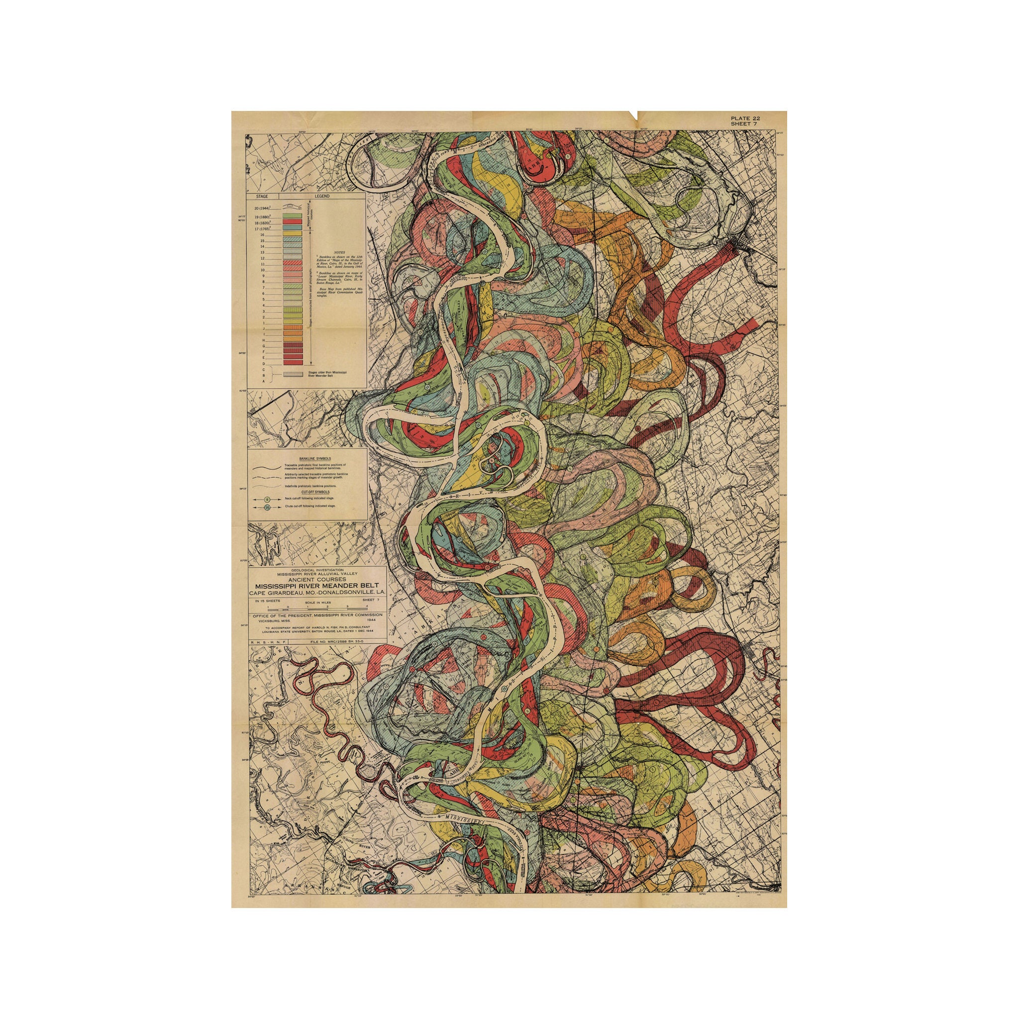 Sheet 7 Harold Fisk Mississippi River Meander Belt Alluvial Valley ...