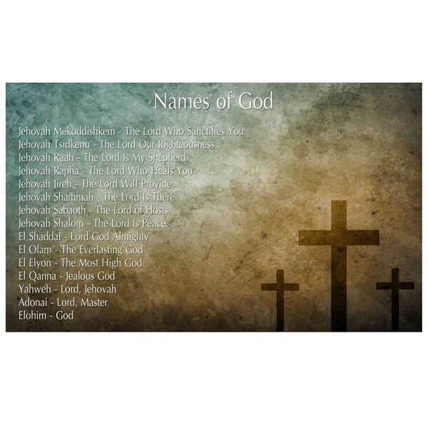 Names of God Poster - Etsy