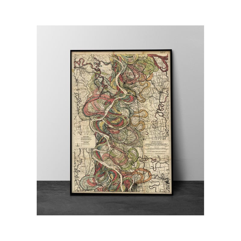 Harold Fisk Map - Etsy