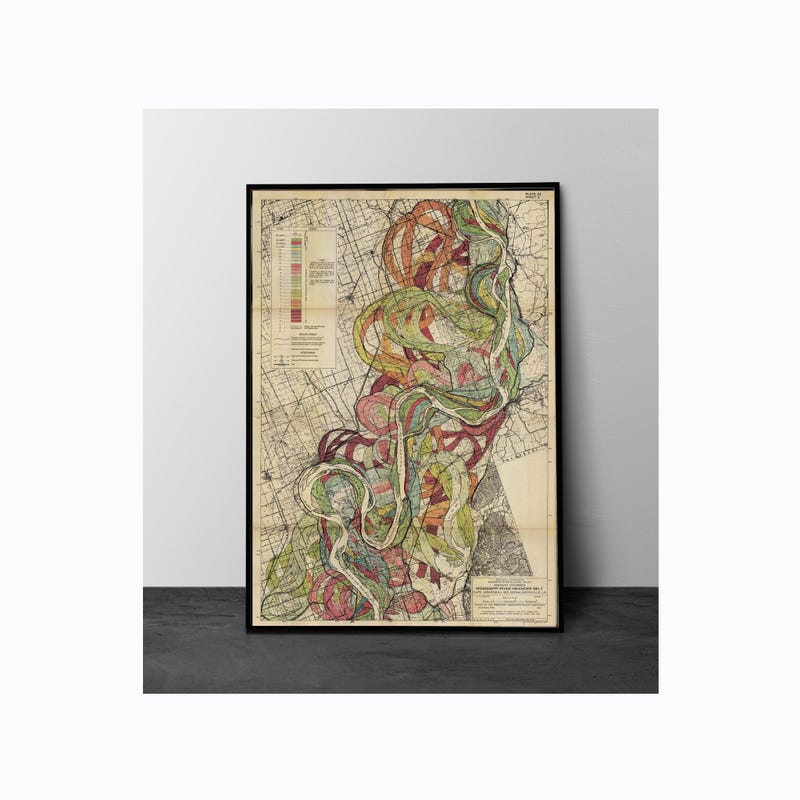 Harold Fisk Map - Etsy