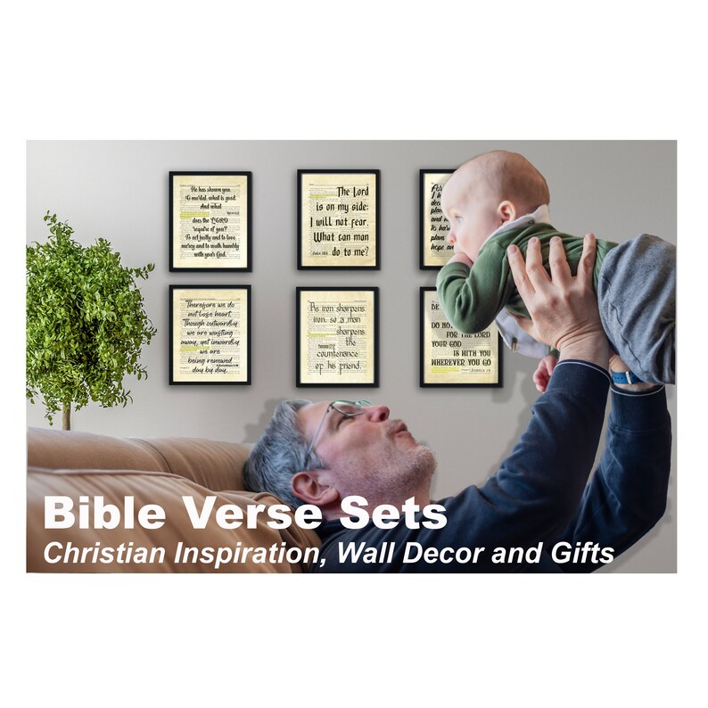 Bible Verses for Men Christian Gifts for Father in Law, Grandfathers 6 ...