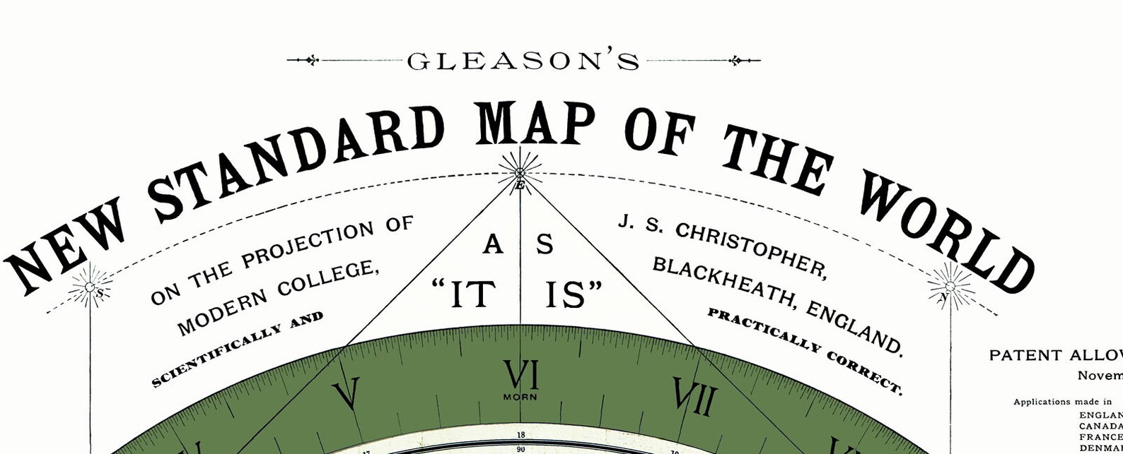 Alexander Gleason's New Standard Map of the World 1892 | Etsy