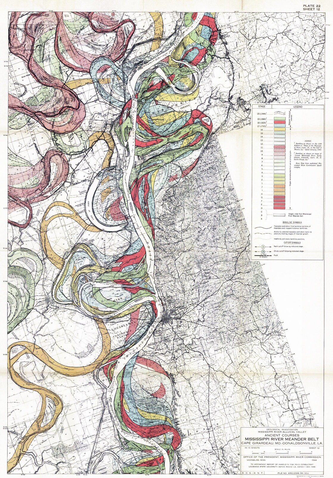 Sheet 12 Harold Fisk Mississippi River Meander Belt Alluvial | Etsy