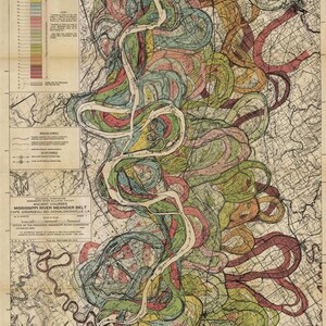 Sheet 7 Harold Fisk Mississippi River Map Wall Art Poster Print Geology ...