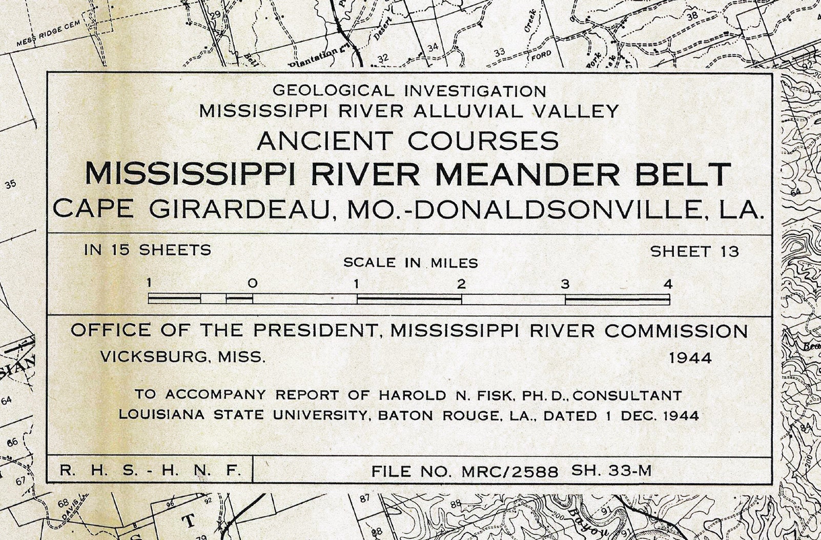 Sheet 13 Harold Fisk Mississippi River Meander Belt Alluvial - Etsy