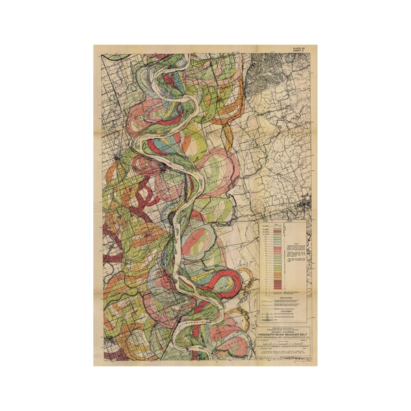 Harold Fisk Map - Etsy