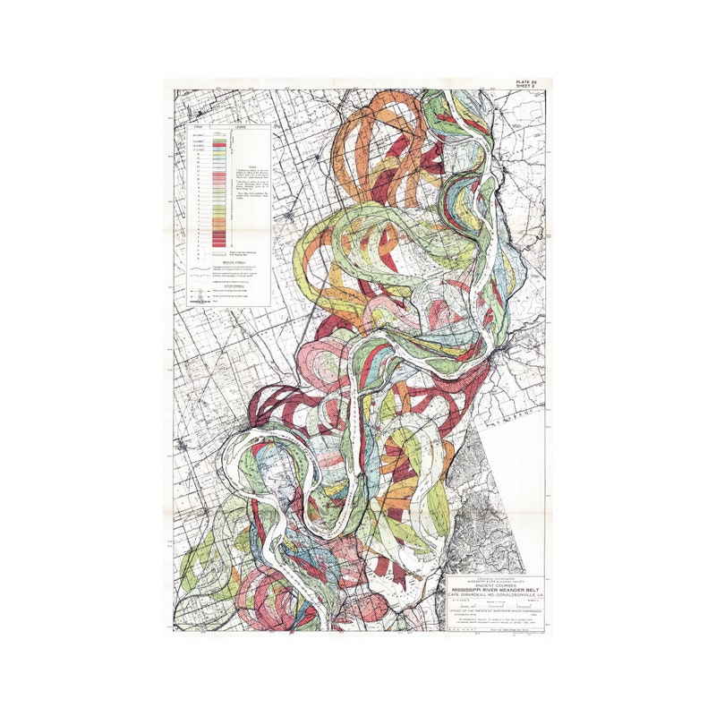 Harold Fisk Map - Etsy