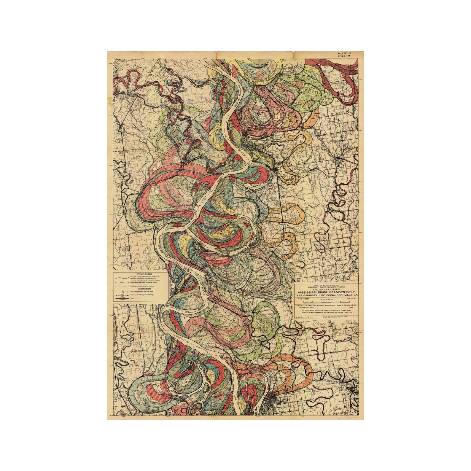 Sheet 8 Harold Fisk Mississippi River Meander Belt Alluvial Valley ...