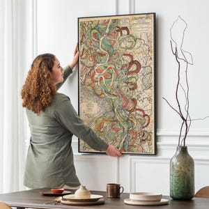 Sheet 6 - Harold Fisk Mississippi River Map Wall Art Poster - Unframed ...