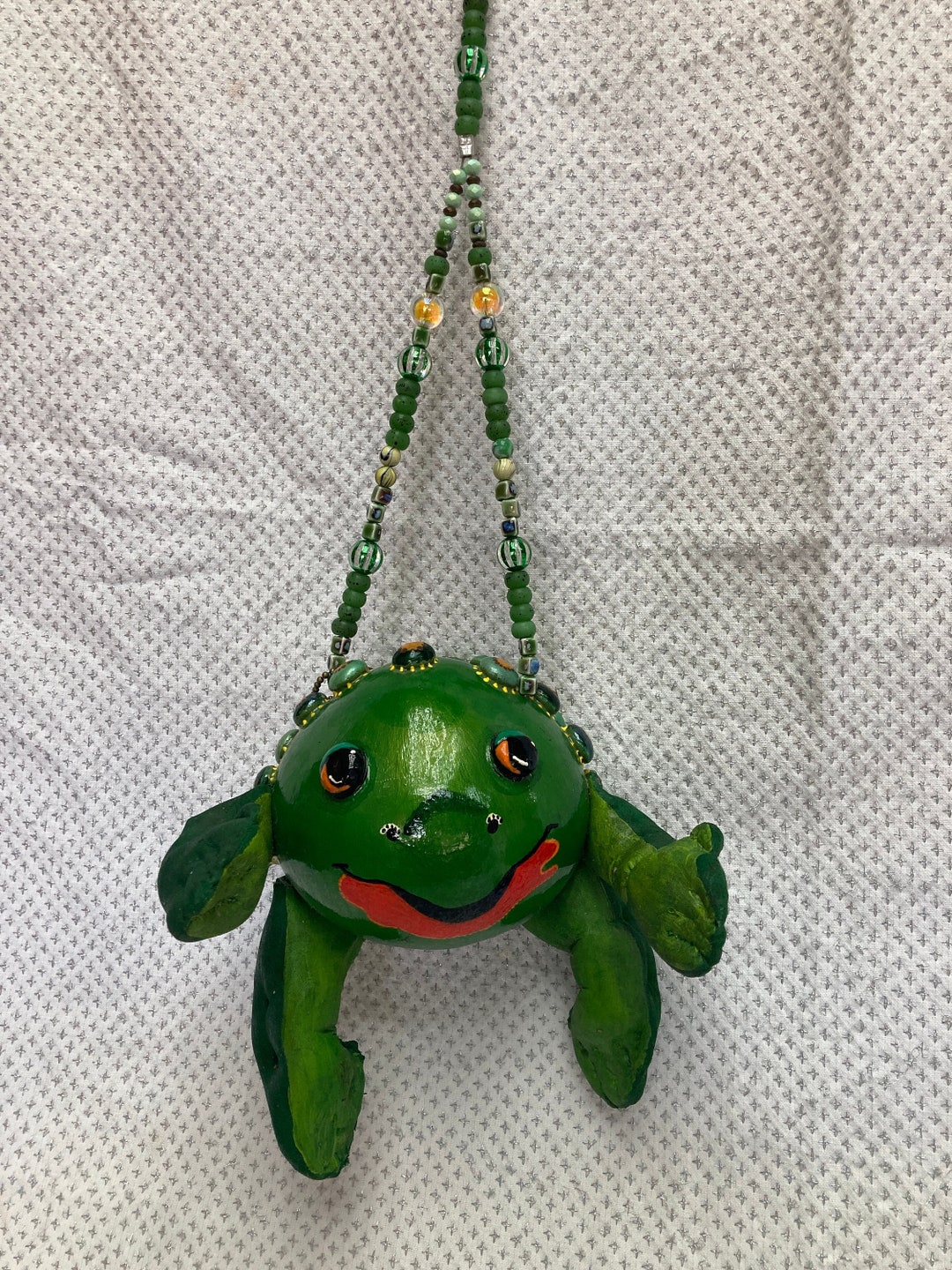 Hand Painted Large Natural Character Gourds Ribbet - Etsy