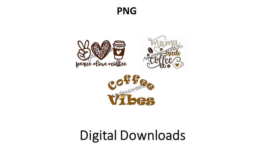 Coffee Themed PNG, Sublimation Designs (digital Download) - Etsy