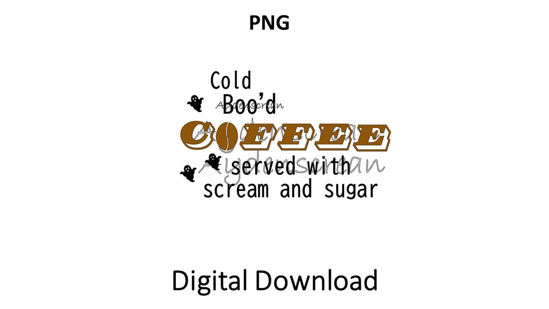 Cold Boo'd Coffee Png, Ghost, Coffee, Png - Etsy