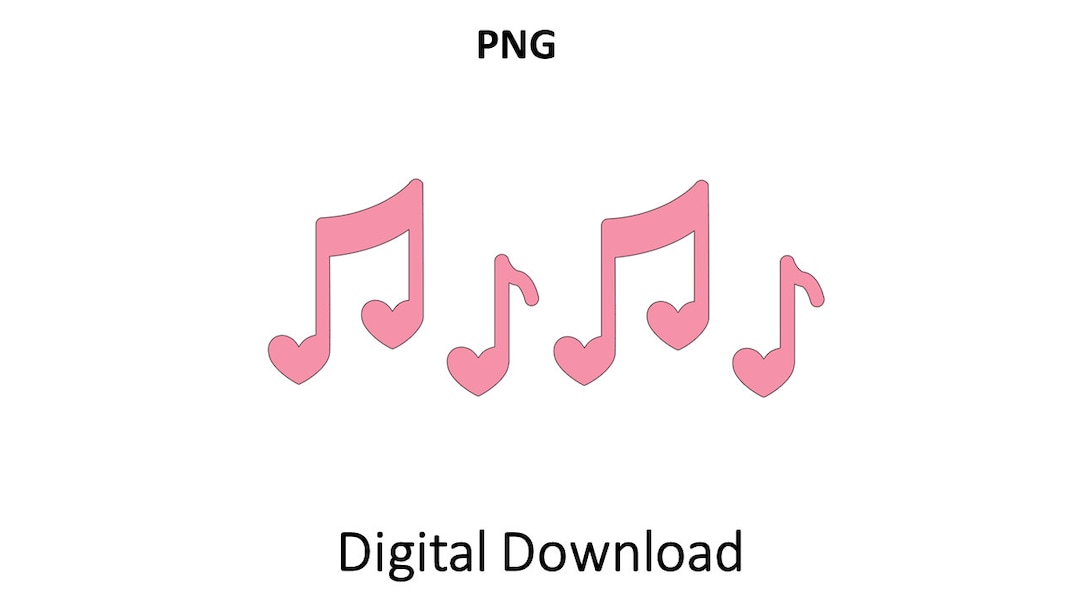Musicheart PNG, Heart, Music Note - Etsy