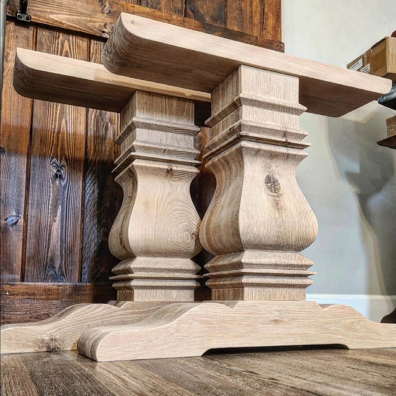 Wood Pedestal Table Base - Etsy