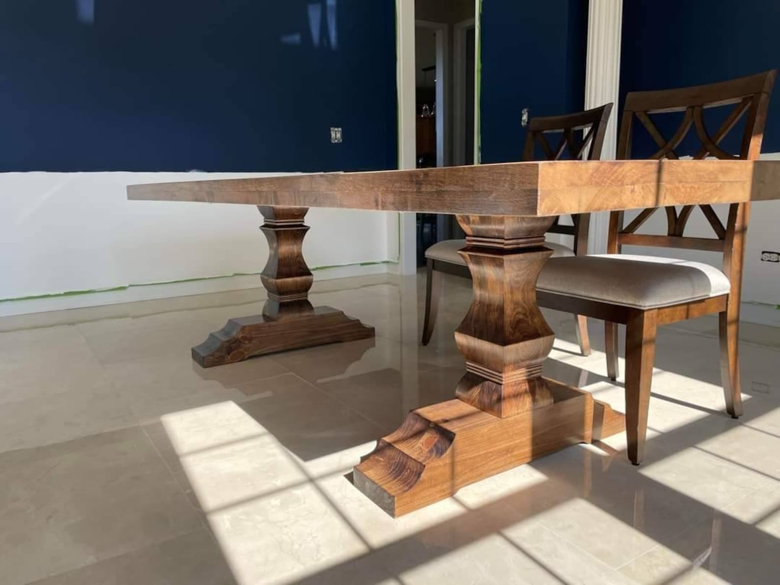Pair of Trestle Dining Table Pedestals- "coastal Captivation" Design ...