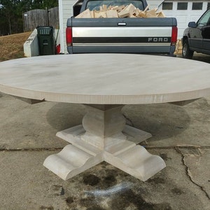 Single Pedestal Base for Round or Square Table - X Base - Chunky ...