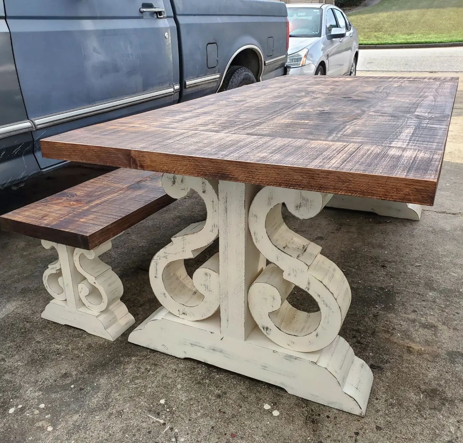 Scroll Wooden Table Pedestals - Set of 2 - Raybroswoodwork - Etsy