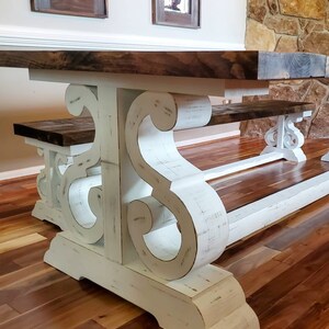 Scroll Wooden Table Pedestals - Set of 2 - Raybroswoodwork - Etsy