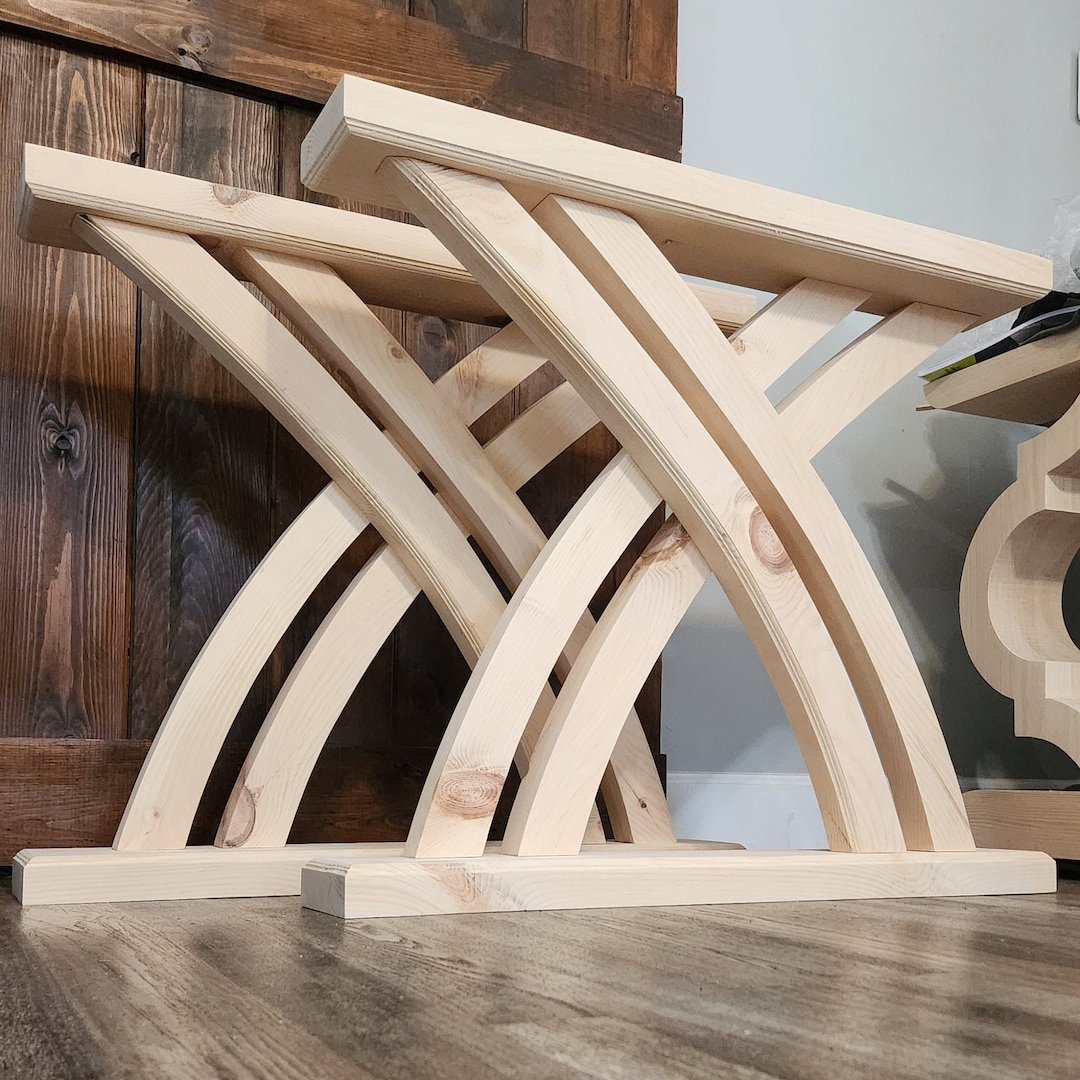 Crossroads Trestle Dining Table Legs (set of 2) - Minimalist Design - Etsy