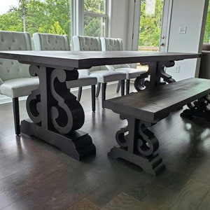 Scroll Wooden Table Pedestals - Set of 2 - Raybroswoodwork - Etsy