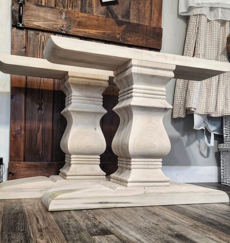 Chunky Trestle Dining Table Pedestals: "the Maverick" Design - Etsy
