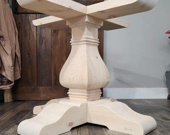 Modern Farmhouse 60" Black Pedestal Base Large 5' Round Kitchen Dining ...