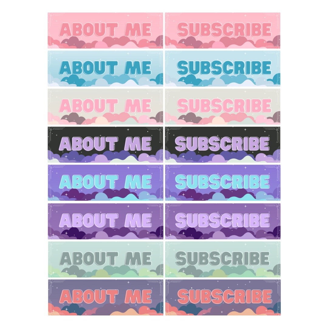 30 Cute Twinkling Sky Twitch Panels / Starry Sky / Clouds / Dreamy ...