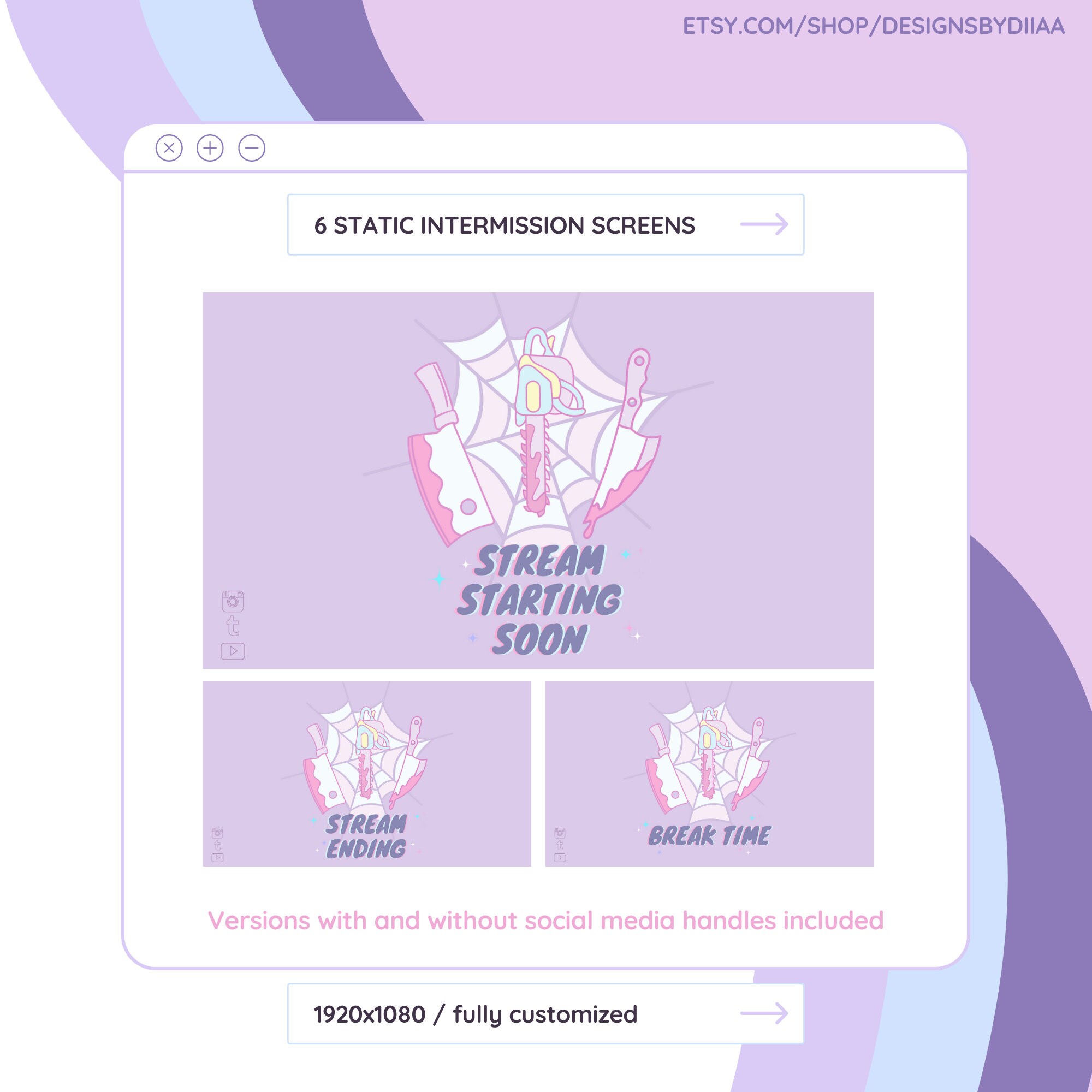 Cute Pastel Spooky Stream Full Package With Panels Overlays | Etsy