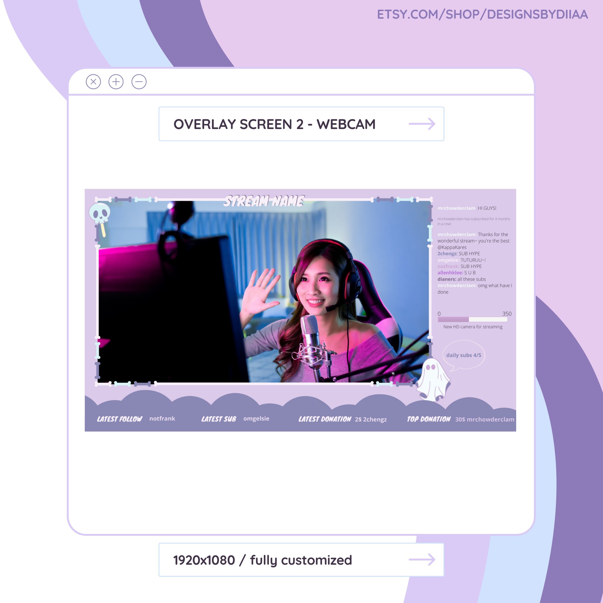 Cute Pastel Spooky Stream Full Package With Panels Overlays | Etsy