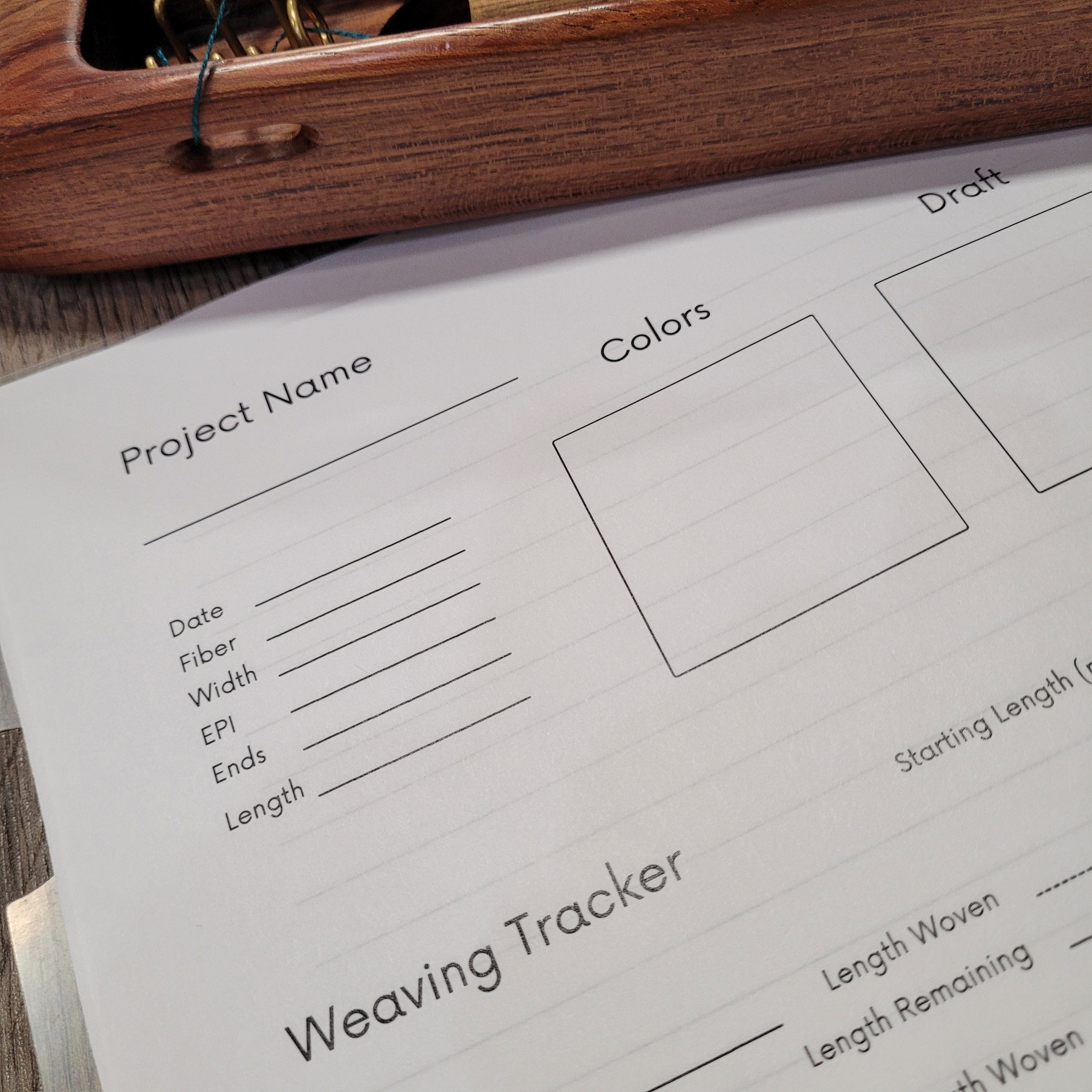 Weaving Journal Printable Project Planner for Handweavers PDF Digital ...