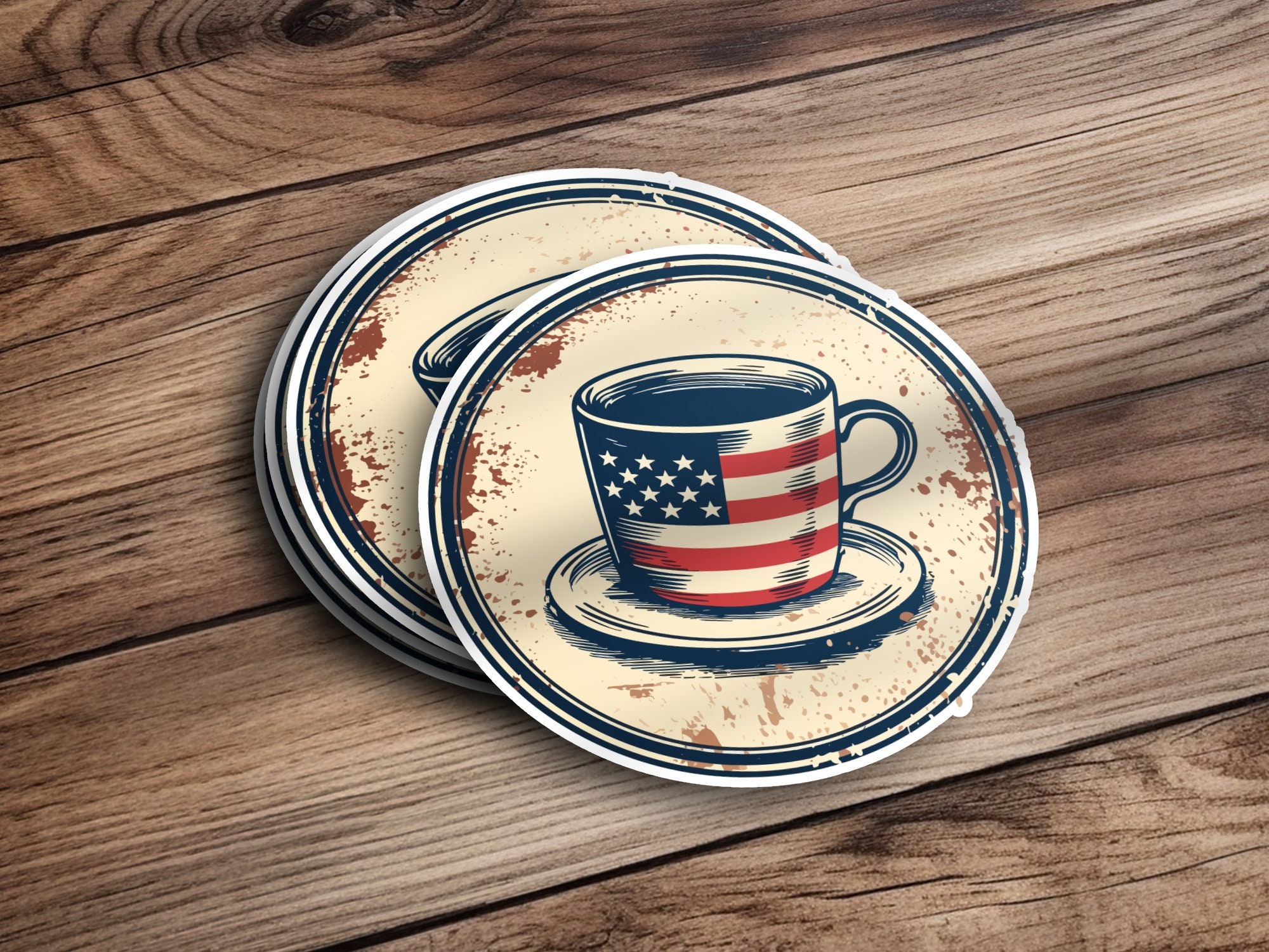 Drapeau américain tasse à café SVG PNG Eps utilisation - Etsy France