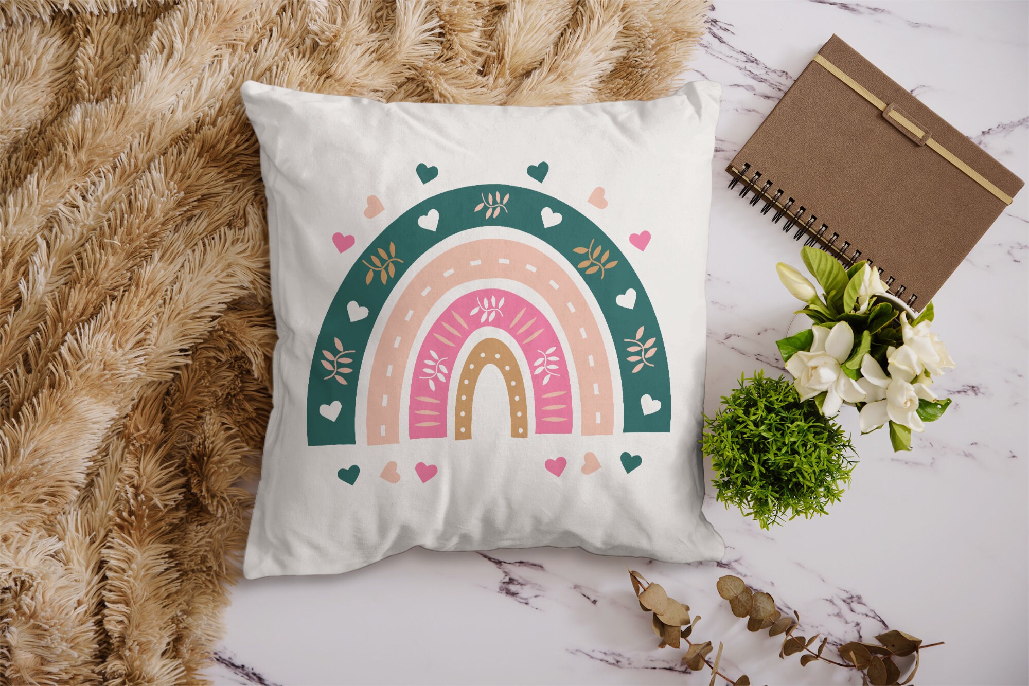 24 Boho Rainbows Bundle SVG PNG PDF Cute Baby Rainbow - Etsy