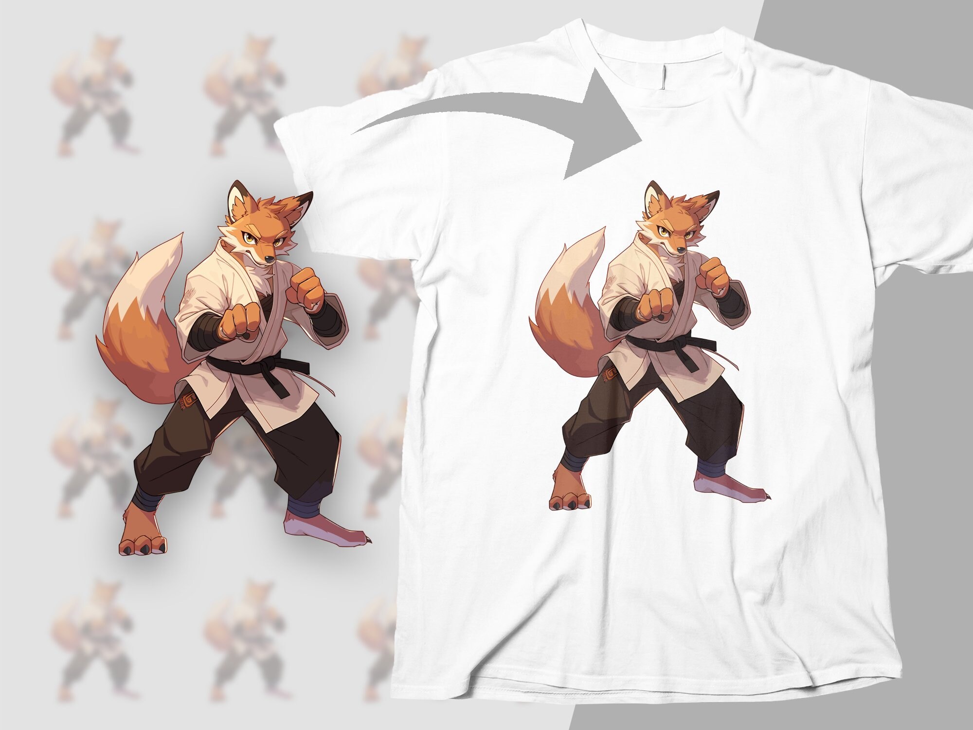 Karate Fox Anime Svg Png Eps Clipart, Commercial Use Vector Graphic for ...