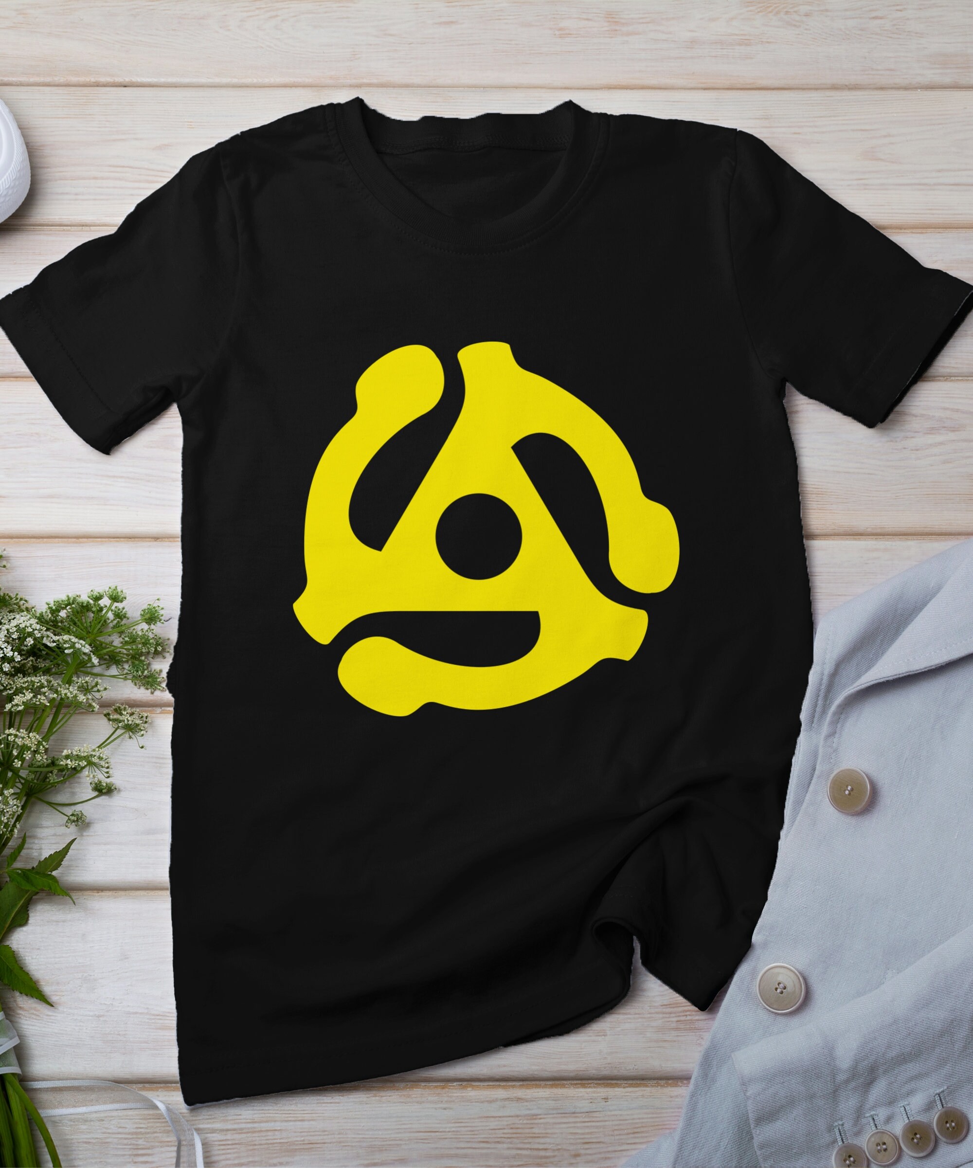 45 Rpm Adapter Svg Png Eps Pdf, Yellow 45 Record Music Vinyl Adapter - Etsy