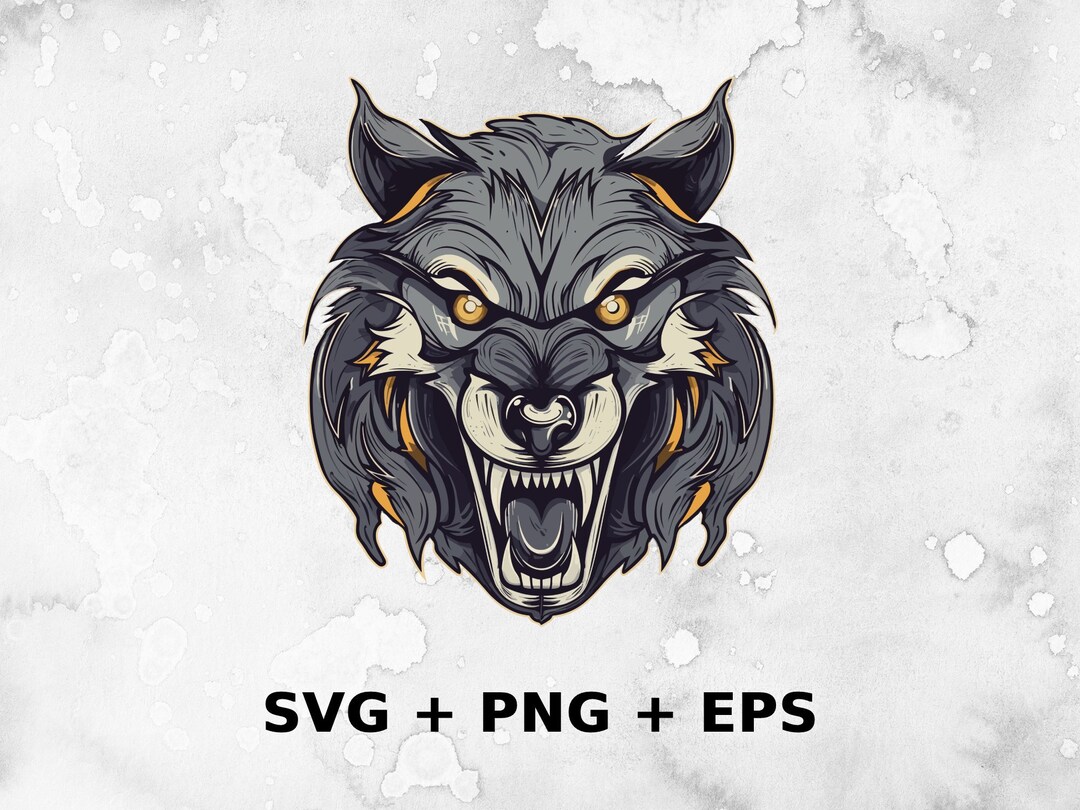 Angry Wolf Svg Png Eps Clipart, Commercial Use Vector Graphic for ...