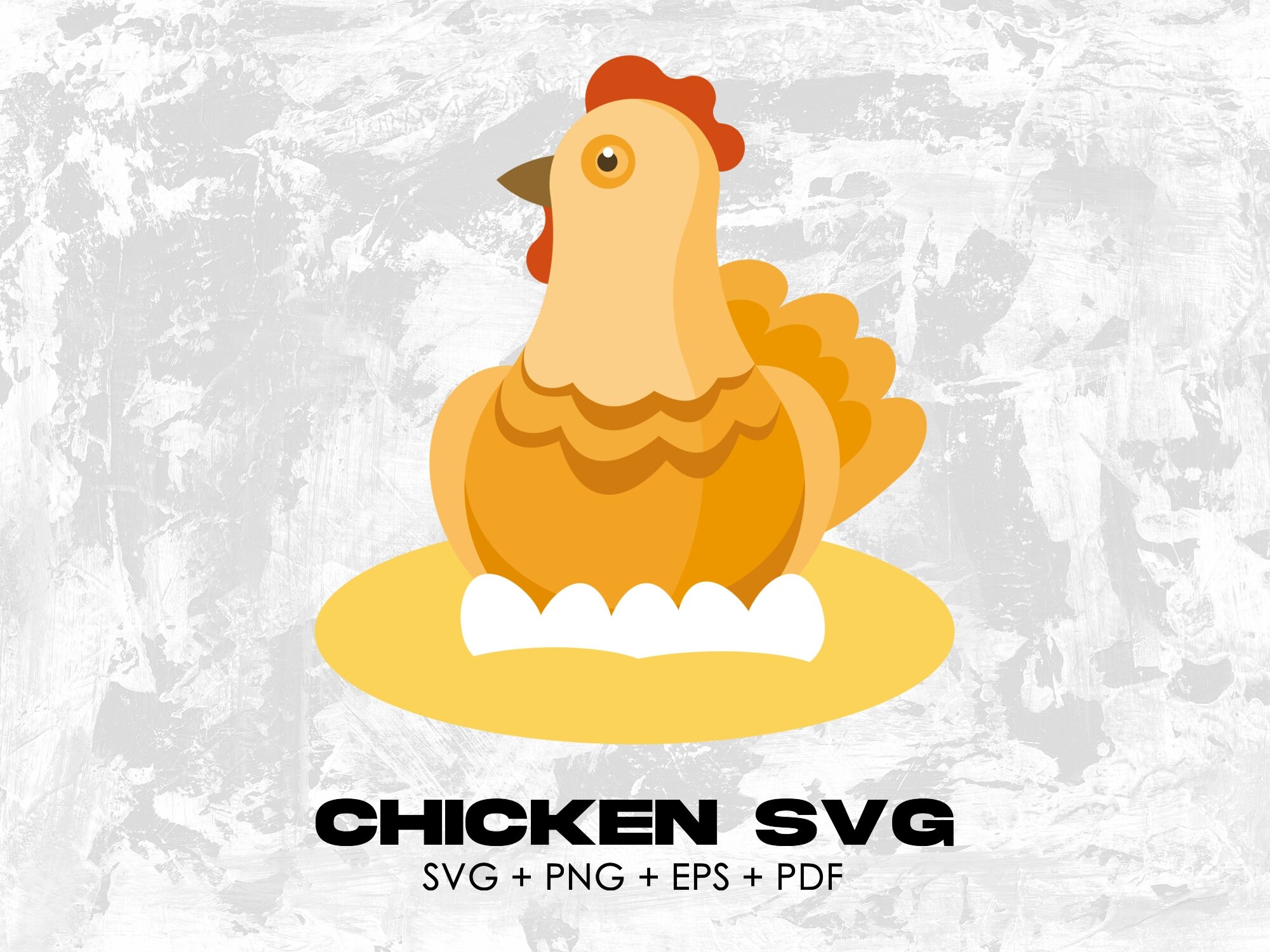 Scared Cartoon Chicken